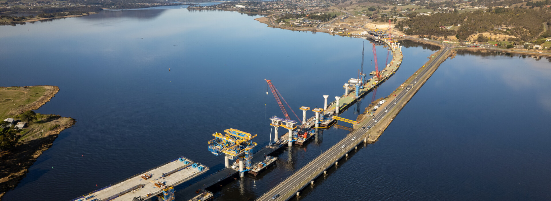 New Bridgewater Bridge - July flyover - McConnell Dowell